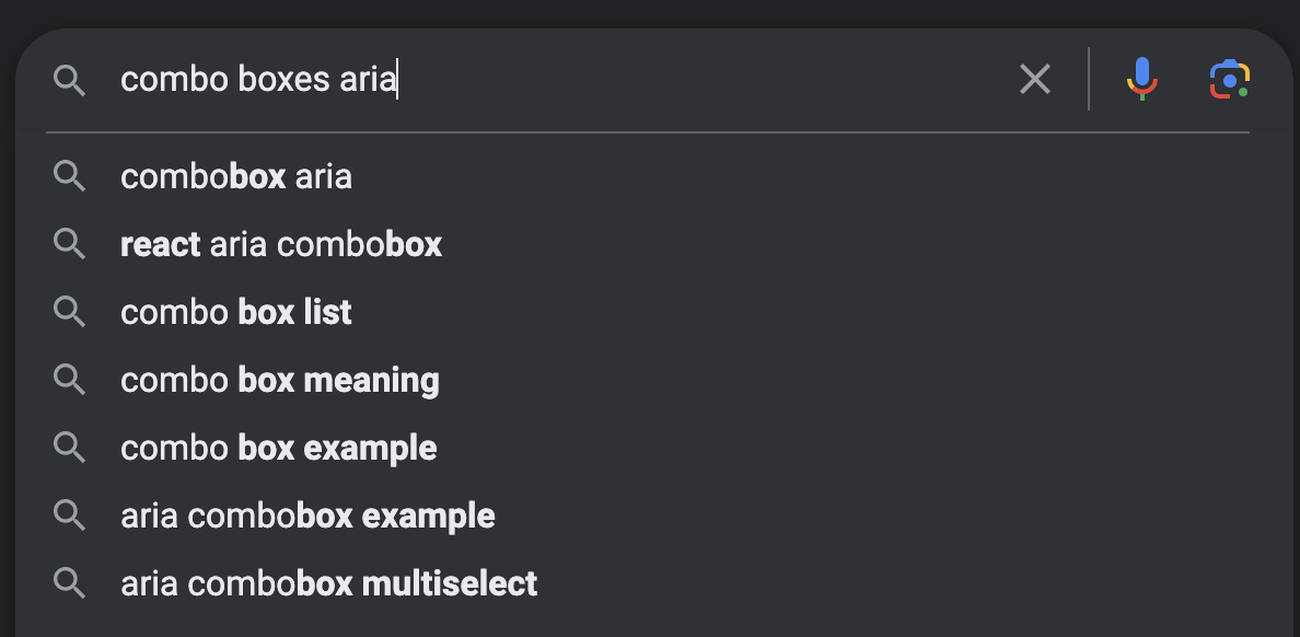 Create an accessible combobox using ARIA - Pope Tech Blog